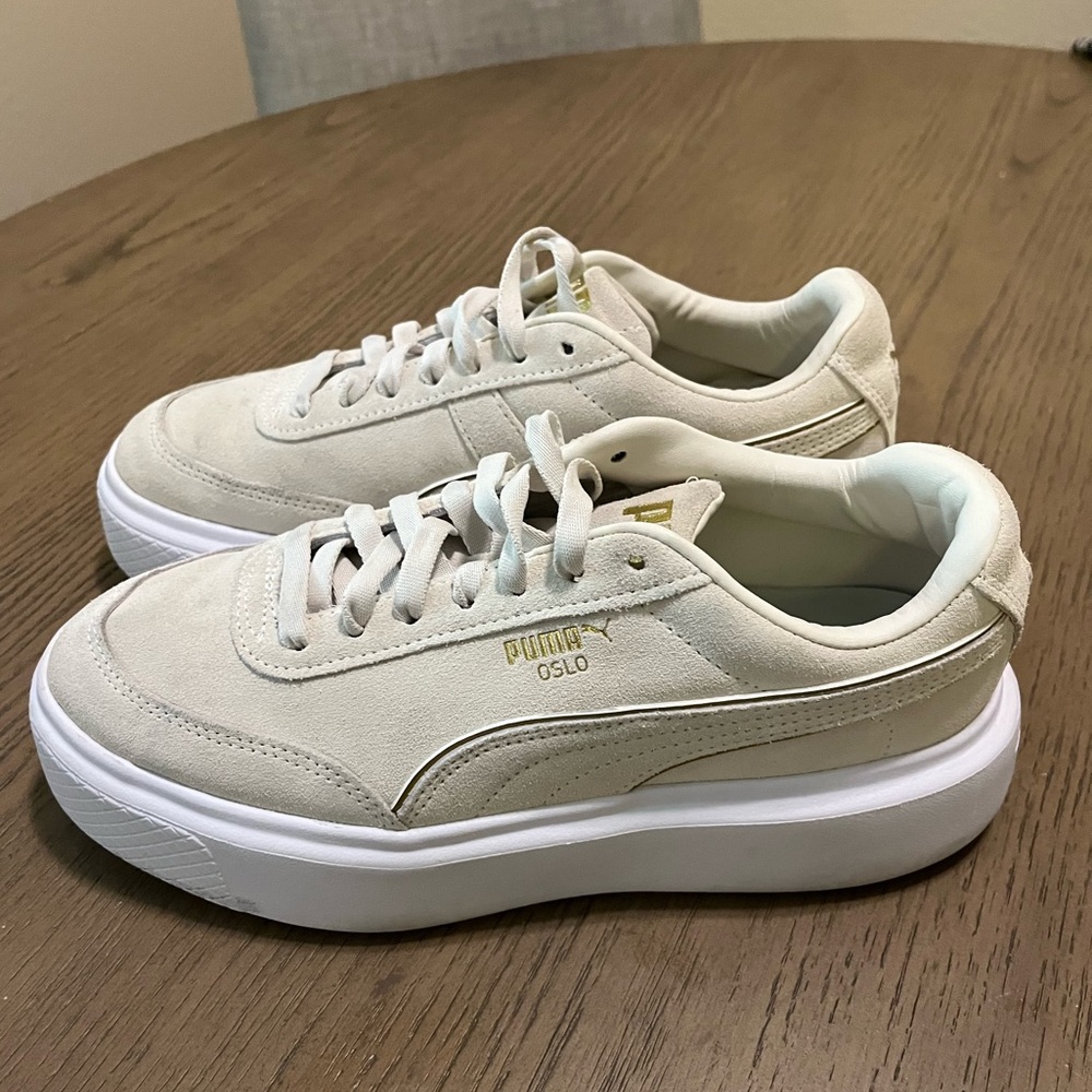 Womens Puma Suede Platform Sneakers - Gem